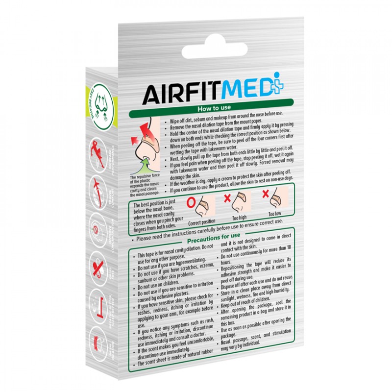 Emjay - AIRFIT MEDI BREATHE EASY NASAL DILATION TAPE MENTHOL INFUSED